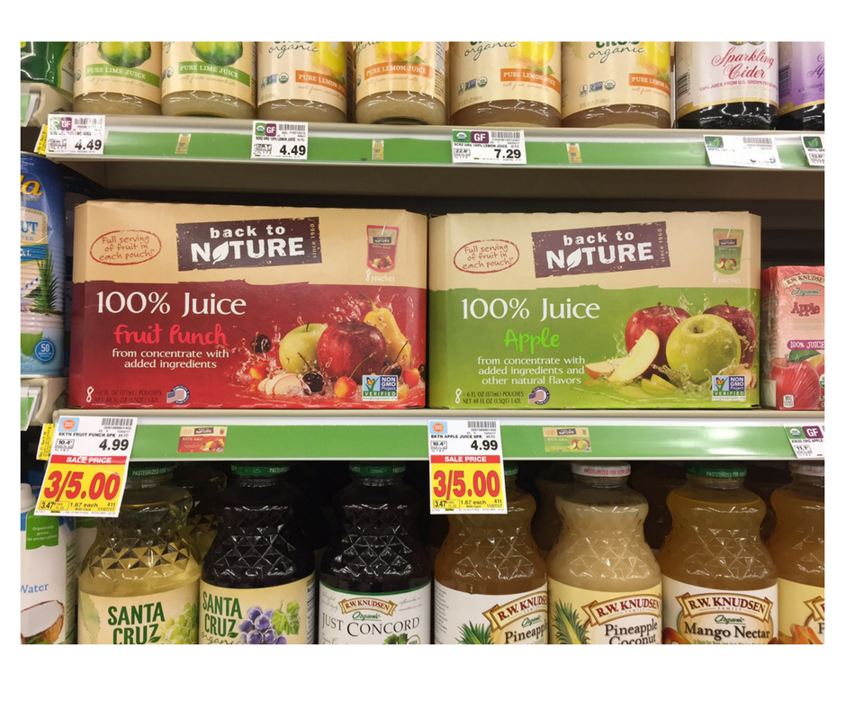 Back to Nature Juice Boxes as low as $.67 - Kroger Couponing