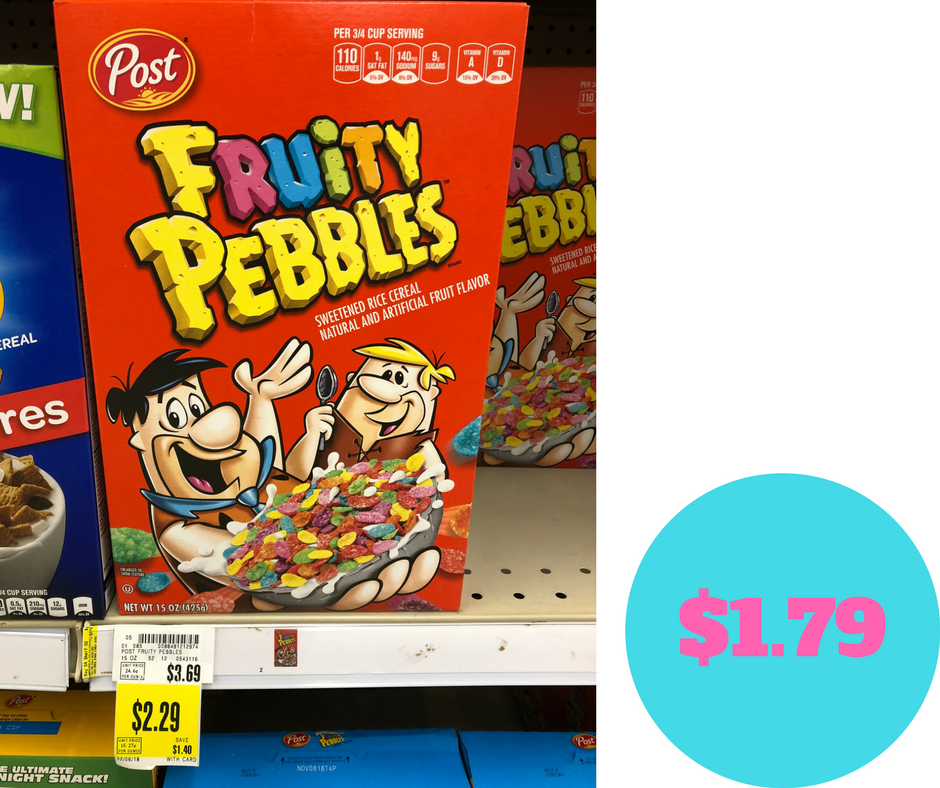 Post Fruity Pebbles just $1.79! - Kroger Couponing
